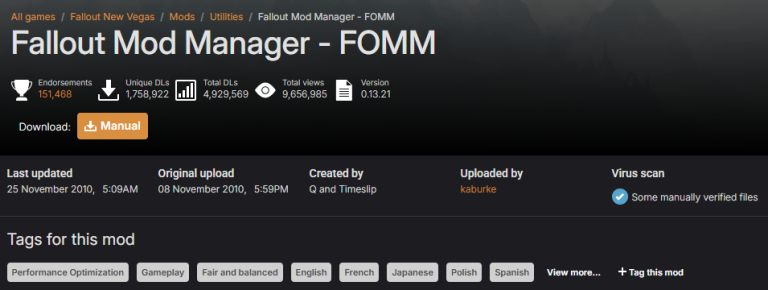 Best 10 Mod Managers for Fallout New Vegas