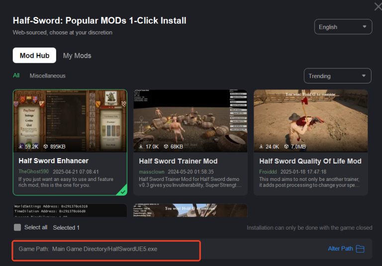 Half Sword Mod Download and Usage Guide - XMODhub