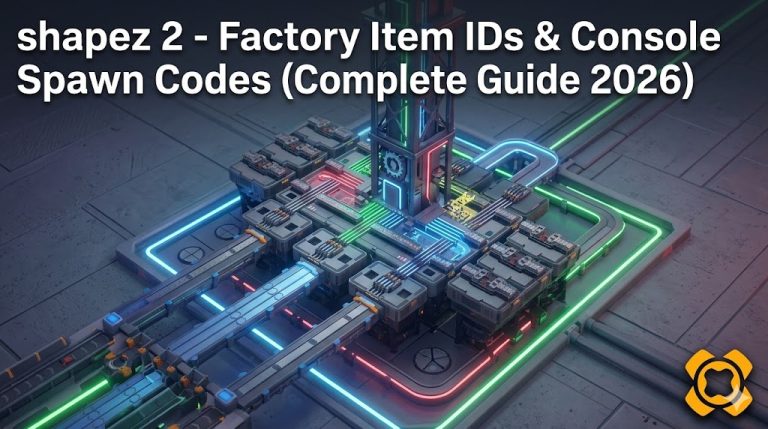 shapez 2 - Factory Item IDs & Console Spawn Codes (Complete Guide 2026)